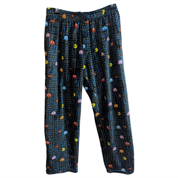pac Man | Pants | Pac Man Pajama Pants Black Mens Stretchy Waist | Poshmark